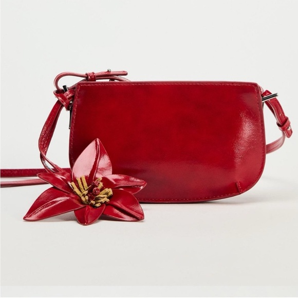 Zara | Bags | Zara Flower Trim Crossbody Bag | Poshmark
